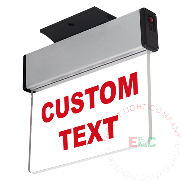 Exit Sign | Custom Wording | Edge Lit Aluminum Housing [ELSM-CU ...